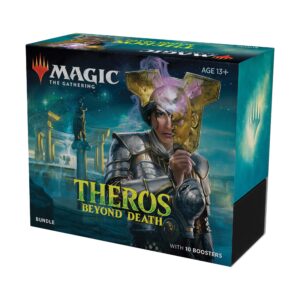 magic the gathering theros beyond death bundle | 10 booster packs (150 cards) | foil lands | accessories