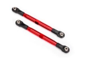 traxxas rustler 4x4 87mm red aluminum toe links