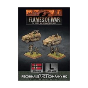 flames of war: late war: german: reconnaissance hq platoon (gbx150)