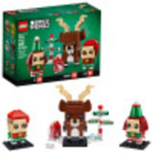 lego brickheadz reindeer, elf and elfie 40353 building toy (281 pieces)