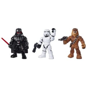 star wars galactic heroes mega mighties 3-pack -- stormtrooper, darth vader, and chewbacca 10-inch action figures, kids ages 3 and up (amazon exclusive)