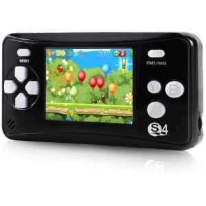 retro fc handheld games for kids, 182 in 1 video games console 2.5" screen handheld games, travel hand held game systems for kids ages 4-8, video game party supplies birthday gifts for kids -black