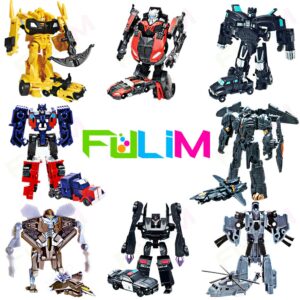 8 pcs mini car robot toys, 3.5-inch small hero action figures, birthday favors toys for kids age 5 and up.