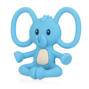 nuby yogis all silicone soothing teether, monkey