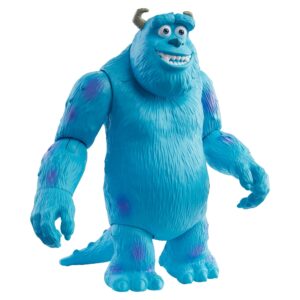 pixar sulley figure true to movie scale character action doll highly posable with authentic costumes for storytelling, collecting, monsters, inc. toys for kids gift ages 3 and up