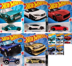 hot wheels nissan 5 car set bundle