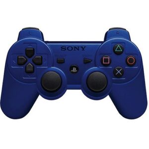 playstation 3 dualshock 3 wireless controller (blue) (renewed)