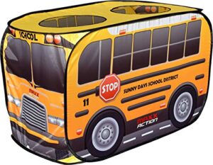 sunny days entertainment pop up school bus – indoor playhouse for kids | yellow vehicle toy gift for boys and girls