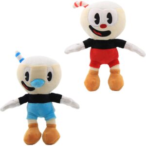 blue & red cup plush figure toy stuffed toy doll for kids children -2pc/set