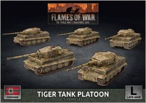 flames of war: late war: german: tiger heavy tank platoon (gbx140)