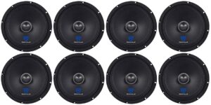 rockville (8) rxm84 8" 2000w 4 ohm mid-range drivers car speakers, mid-bass