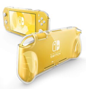 mumba case for nintendo switch lite 2019, [thunderbolt series] protective clear cover with tpu grip (clear)