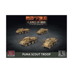 flames of war: late war: german: puma scout troop (gbx172)