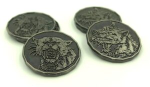 beast token coin miniatures - feline and canine 6 pack