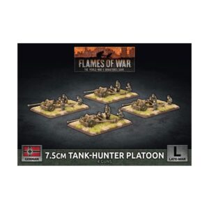 flames of war: late war: german: 7.5cm tank hunter platoon (gbx148)