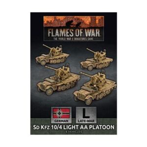 flames of war: late war: german: sdkfz 10/4 light aa platoon (gbx147)