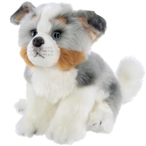 bearington hogan the australian shepherd stuffed animal, 13 inch stuffed puppy