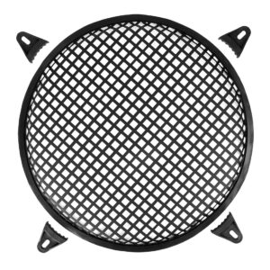 x autohaux 12 inch black car audio speaker cover metal mesh subwoofer grill horn guard