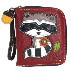 chala handbags raccoon zip-around wristlet wallet