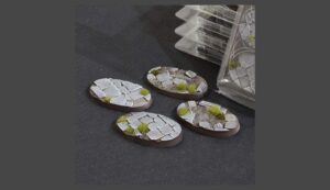 gamers grass battle ready bases: temple bases oval 60mm (x4)