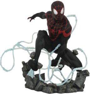 marvel premier collection: mile morales spider-man statue, multicolor, 9 inches