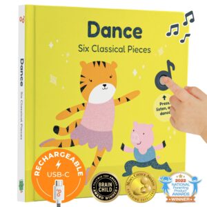 cali's books dance to classical music - children's music book for boys & girls - educational & interactive sound book for babies & toddlers ages 2 -4 - musical birthday gifts for kids