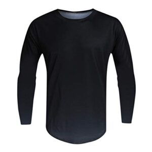 thenlian men's fashion trend casual and comfortable gradient ramp shader sweater(s, black)