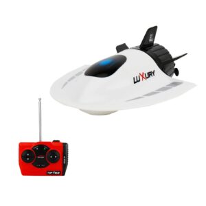 goolrc mini rc submarine boat, remote control waterproof diving toy for kids (white)