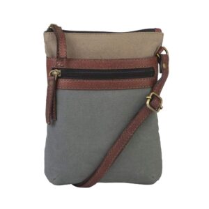 mona b. recycled upcycled canvas isla and ava with vegan leather trim md-5701 (ava river-crossbody)