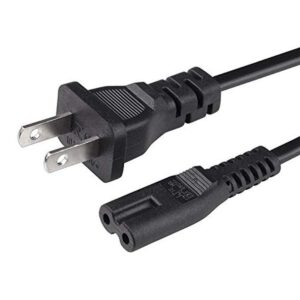 power cable 5ft, neortx standard 2-slot ac power adapter cord 2 prong figure 8 power dual pin non-polarized universal replacement wall cable for original xbox