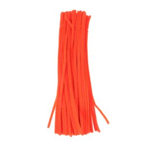 healifty 100pcs cleaners chenille stems crafts chenille sticks for diy art flower plant crafts christmas decorations ornament (orange)