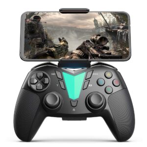 ifyoo mobile game controller compatible with iphone ipad(ver.13 or later, only for mfi games) / android smart phone(just for ver.10) / ps4, one pro wireless gaming gamepad joystick - black