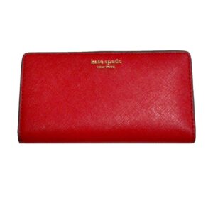 kate spade new york cameron large slim bifold wallet (rosso)