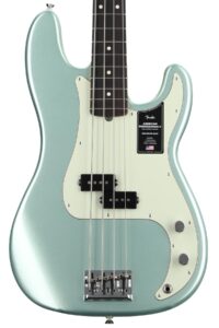 fender american professional ii precision bass, mystic surf green, rosewood fingerboard