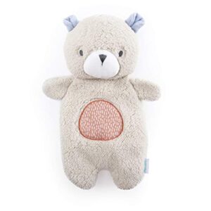 ingenuity premium soft mini bean bag plush, nate the teddy bear, ages newborn and up.