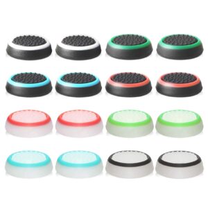 joystick thumbstick cap attachments protective cap made of silicone for ps5，ps4, xbox 360, ps3 controllers (8 pairs of mixed colors)