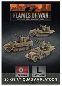 flames of war: late war: german: sdkfz 7/1 quad aa platoon (gbx159)