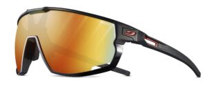 julbo sporty rectangular sunglasses, matte black/glossy black, l