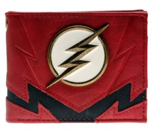 the flash metal logo bi-fold wallet