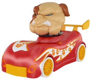 knuckle headz head poppin' quick shot pull back crash derby race car - stubbs the bulldog