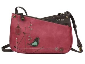 chala handbags bird criss cross crossbody handbag purse