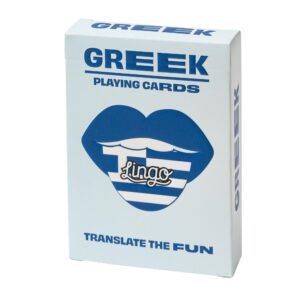 greek lingo playing cards | travel flashcards | learn greek vocabulary in a fun & easy way | 52 essential translations