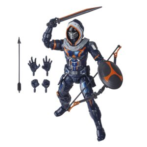 marvel hasbro black widow legends series 6-inch collectible taskmaster action figure toy, premium design, 5 accessories, ages 4 and up