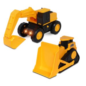 nkok earth movers 2 pack truck & bulldozer