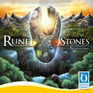 queen games rune stones strategy board game, 2-4 players, family, adults, kids ages 12+, fantasy strategy game