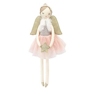 mon ami designer angel stuffed doll with wings 20” soft elegant plush doll for little girls, use as toy or room decor