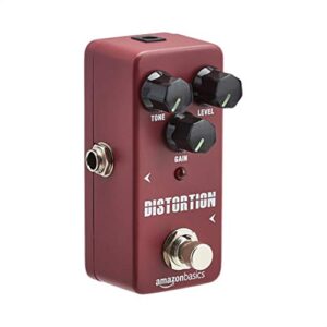 amazon basics distortion guitar pedal, brown