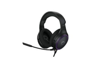 cooler master mh650 gaming headset with rgb illumination, virtual 7.1 surround sound, durable aluminum frame, detachable omni-directional boom mic, usb connectivity (mh-650)