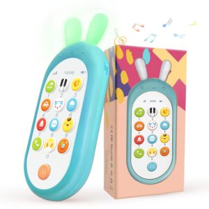 richgv baby toys for 1 year old boys girls, baby cell phone toy sensory learning toys with 12 functions, baby toys 6 to 12 months multi sound effects with light teething toys for babies infants gift