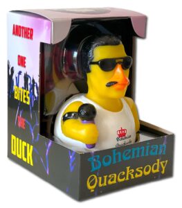 celebriducks - bohemian quacksody - floating rubber ducks - collectible bath toys gift for kids & adults of all ages